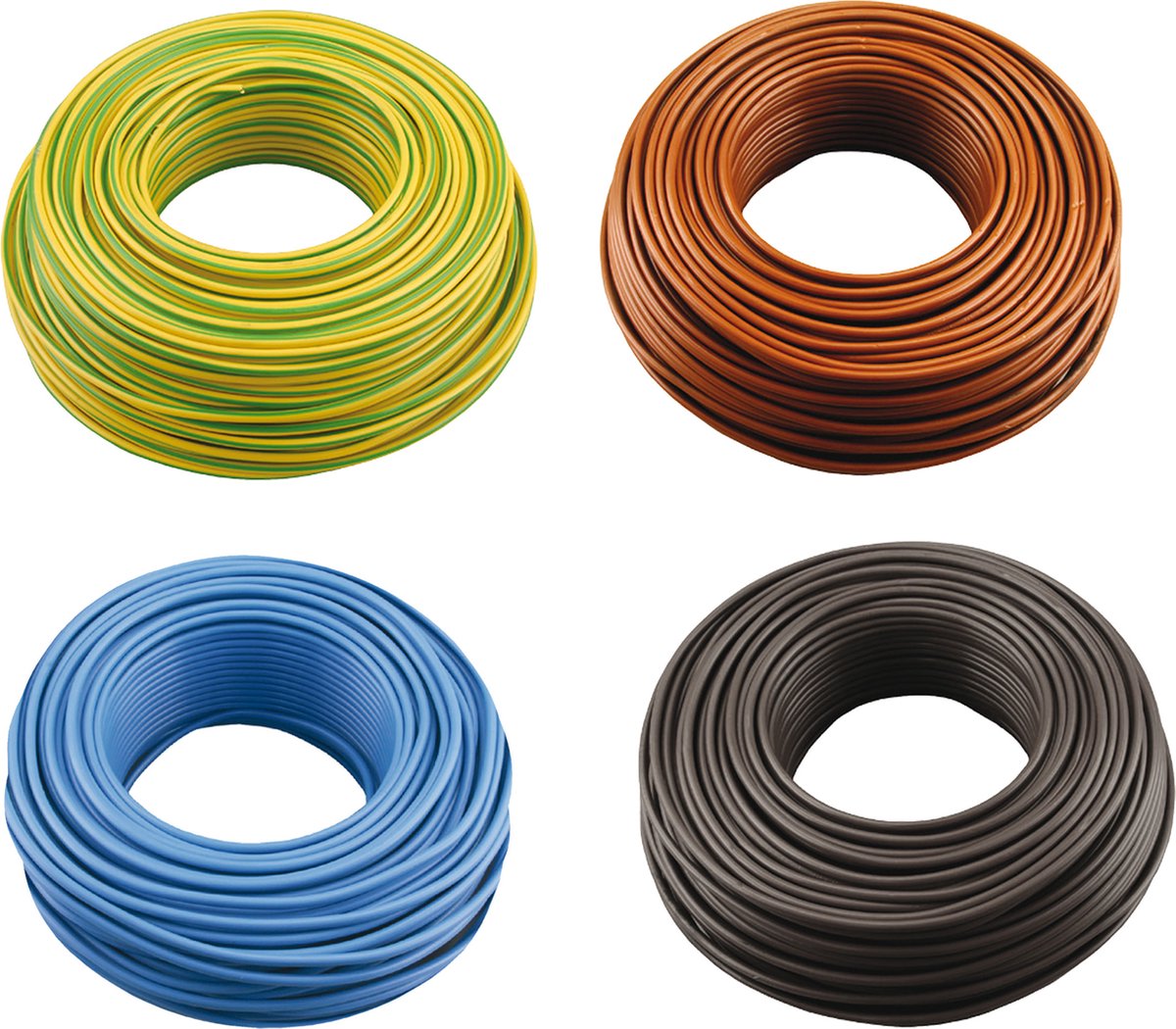 Installatiedraad - 4 x 20 m - multi | bol