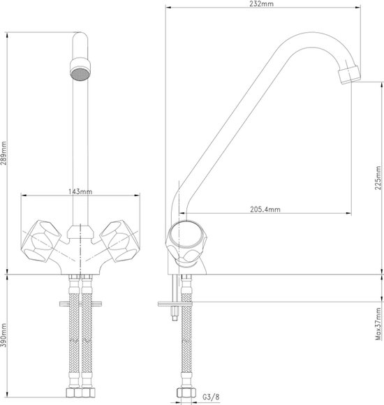 Baseline Keukenkraan Chroom | bol.com