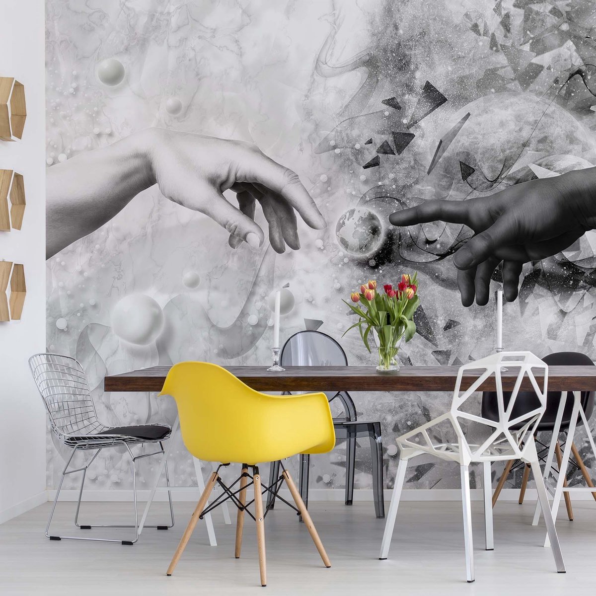 Fotobehang - Vlies Behang - Schepping van Adam - Michelangelo - Kunst ...