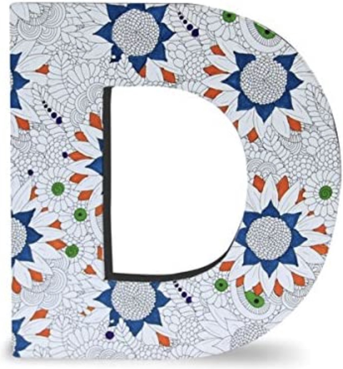 CGB GIFTWARE Color Joy Art - Large Block Letter “D“ Wall Hanging ...