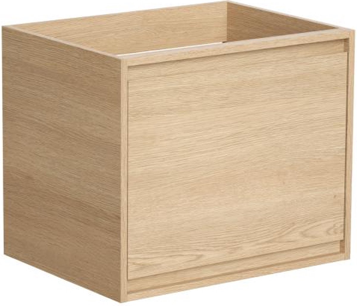 Meuble sous vasque avec tiroir anglais - Placage chêne - 60 cm ...
