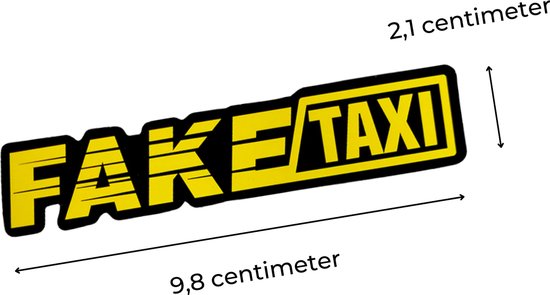 3 Stuks - Auto Sticker Fake Taxi - Zwart Geel - Zelfklevende Sticker ...