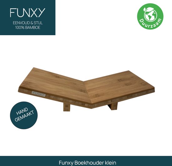 FUNXY- Boekhouder klein - boekstandaard - handgemaakt - bamboe ...