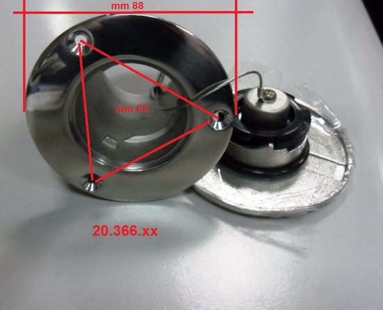 Osculati RVS quick lock Tankdop Water schuin model Ø38mm | bol