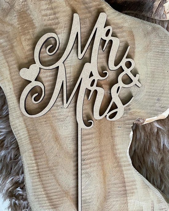 Taarttopper Mr & Mrs - Bruiloft - Huwelijk - Trouwen | bol.com