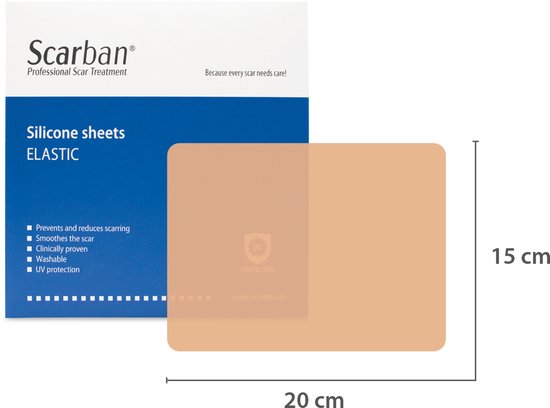 Scarban Elastic siliconenpleister 15 x 20 cm | vermindert littekens en ...