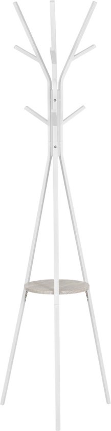 Kapstok Staand - Staande kapstok - Design Kapstok - Wit - 9 Haken ...