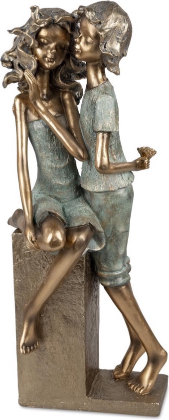 Boltze - Beeld - Liefde - 42x15x18cm - Polyresin - Kinderen - Goud ...