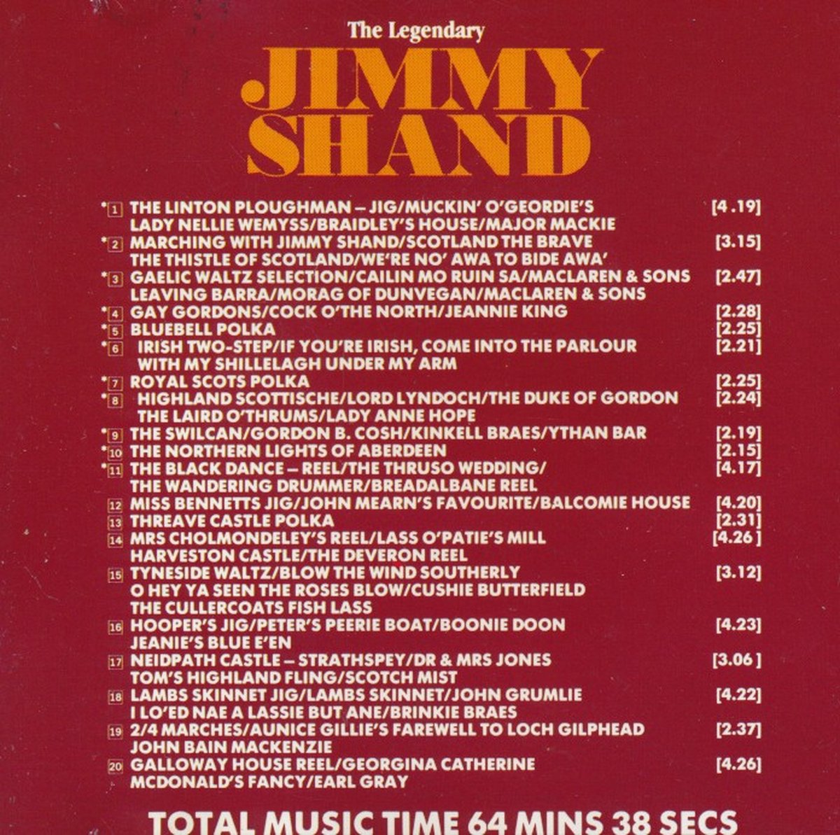 Legendary Jimmy Shand, Shand Jimmy,, Jimmy Shand | Muziek | bol.com