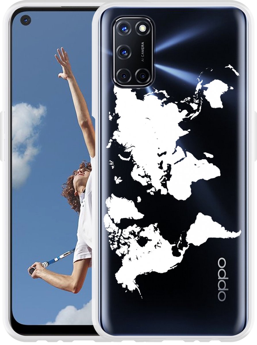 Oppo A52 Hoesje World Map - Designed by Cazy | bol.com