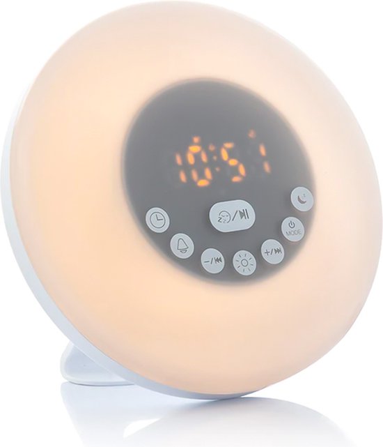 Wake Up Light Wekker - Slaaphulp - Met USB Aansluiting - Bluetooth ...