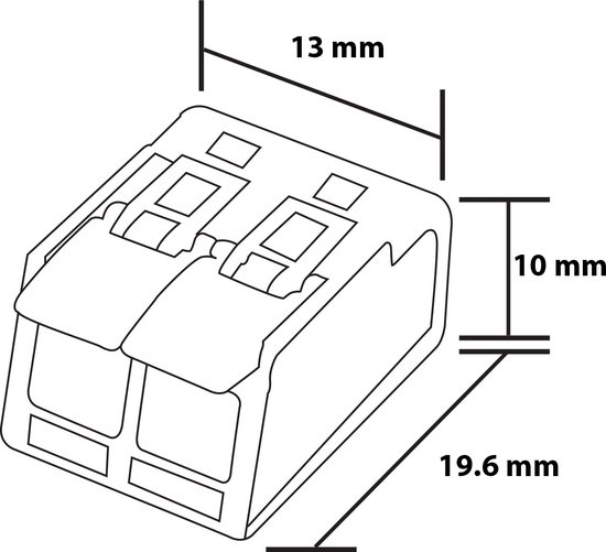Lasklem Slim Set 2 Stuks - 2 Polig met Klemmetjes - Rood | bol