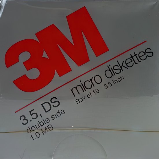 10x 3M 3.5" DS Double Side 1.0MB Micro Diskettes (Floppy Disks) | bol