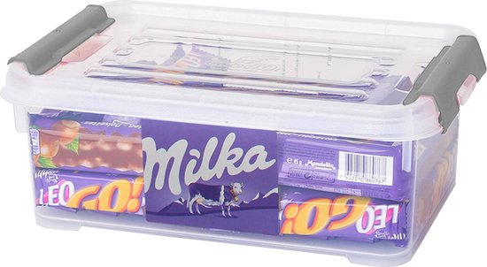 Mixxboxx Milka chocoladereep hele noten & Leo Go - 36 stuks - 1680g | bol