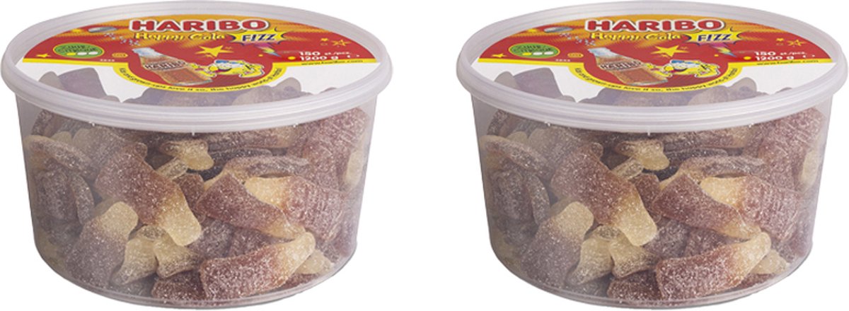 Haribo Zure Cola - 150 stuks - 1350g x 2 | bol.com