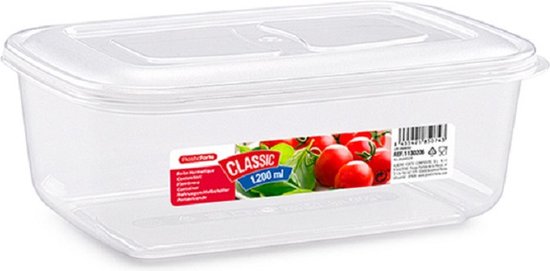 PlasticForte Vershoudbakje vriezer en magnetron - 1,2L - kunststof | bol