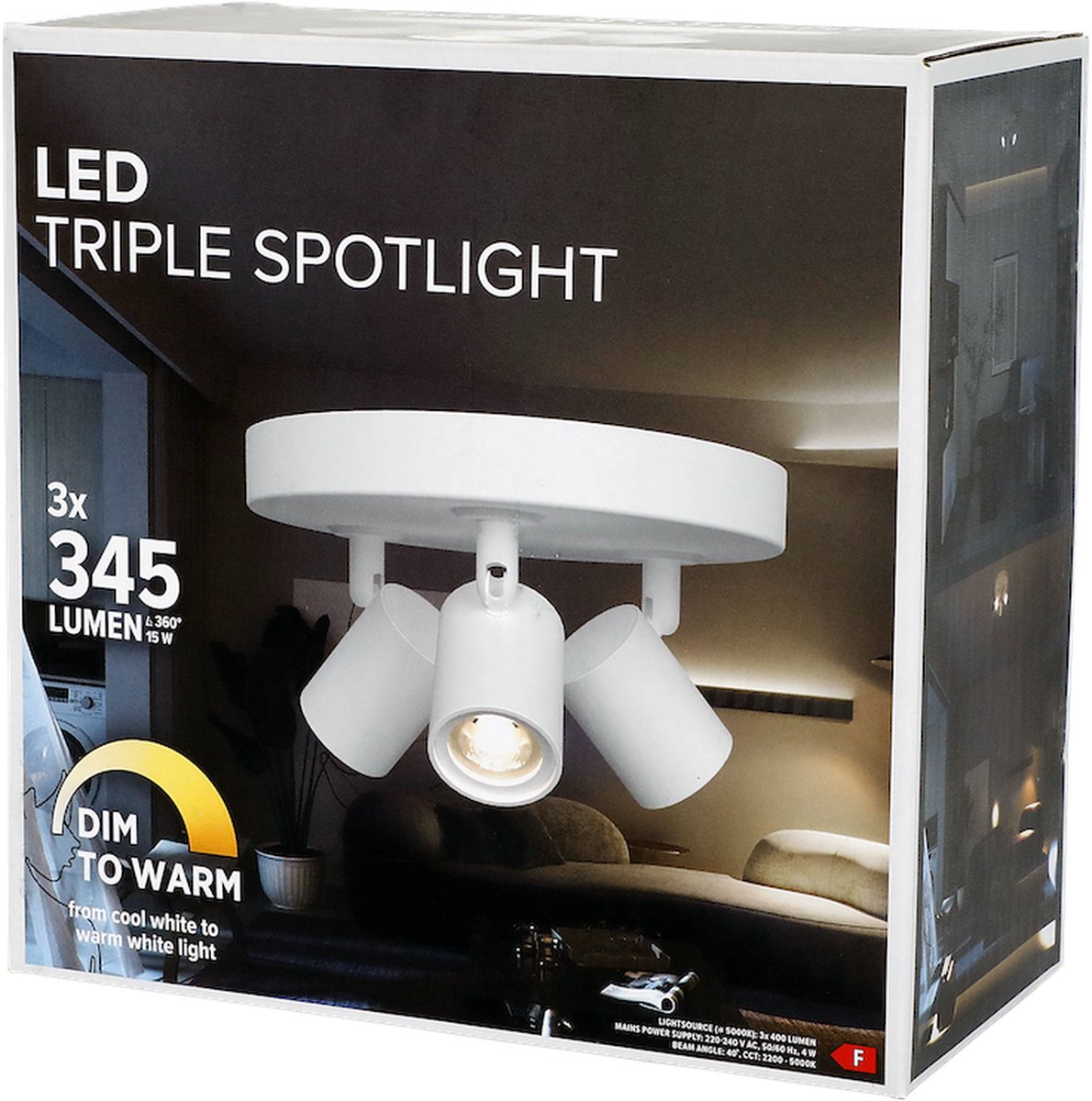 Led Triple Spotlight Opbouwspots Wit | bol