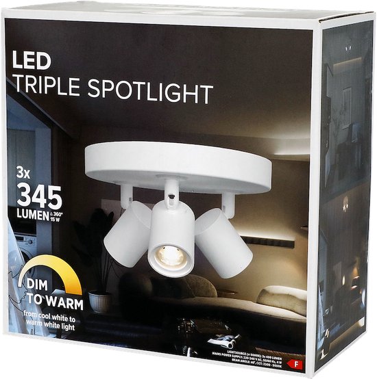 Led Triple Spotlight Opbouwspots Wit | bol