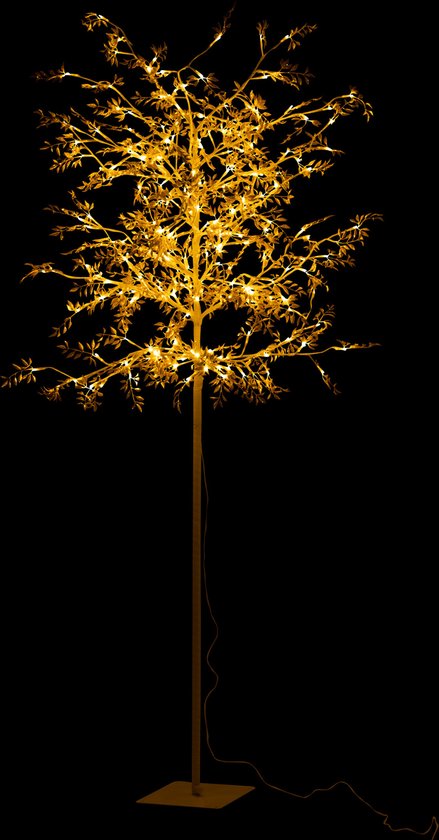 J-Line Boom Blaadjes Glitter+Led Metaal Goud Large | bol.com