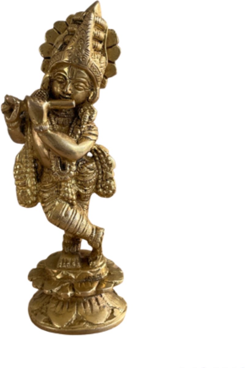 Beeld van God Krishna 13 cm Brons | bol.com