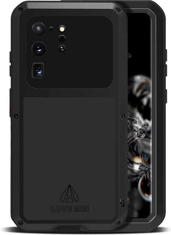 Geschikt voor Samsung Galaxy S20 Ultra Hoesje Anti-val 1.8m + Gehard Glas Love Mei... | bol