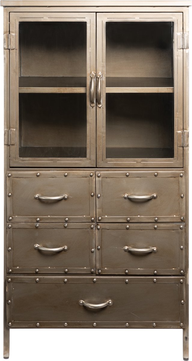 Buffetkast Industrieel - Lockerkast Grijs Metaal - Lockerkast metaal ...