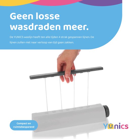 YUNICS Waslijn - Waslijn Uittrekbaar - 14 Meter - Waslijndraad ...