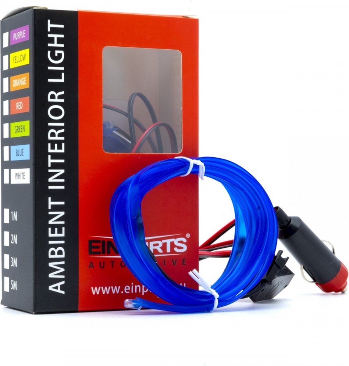 LED Interieur / sfeer verlichting strip - Blauw - 2 Meter | bol.com