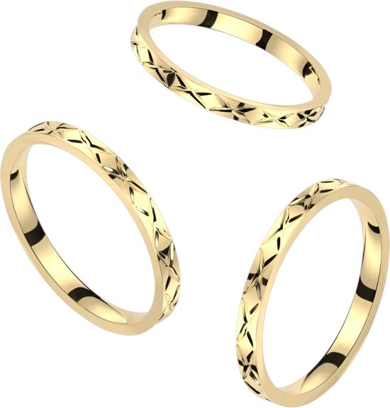 Ringen Dames - Ring Dames - Dames Ring - Goudkleurig - Gouden Ring ...