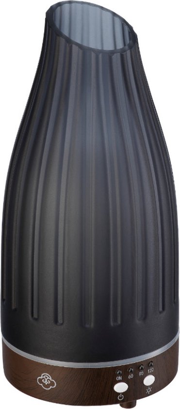 Serene House Ultrasonic Diffuser Twilight Glass Grey 90ml | bol