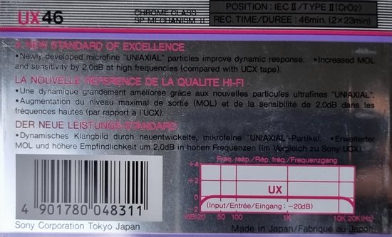 Sony UX46 Chrome position TypeII Cassettebandje | bol