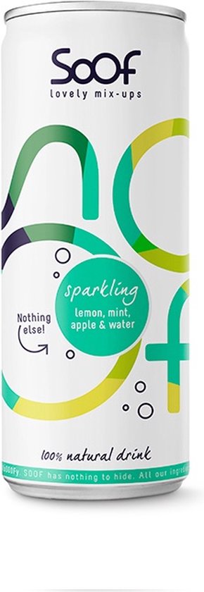 Soof Sparkling Citroen, Munt, Appel - Tray 12x 250ml | bol.com