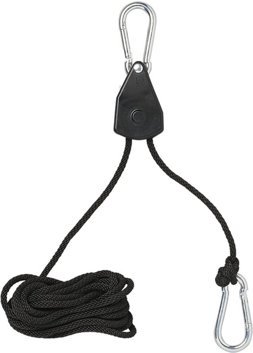 Pro Plus Takel met Ratel en Touw - Capaciteit 68 kilo - 3 mm x 2.5 ...