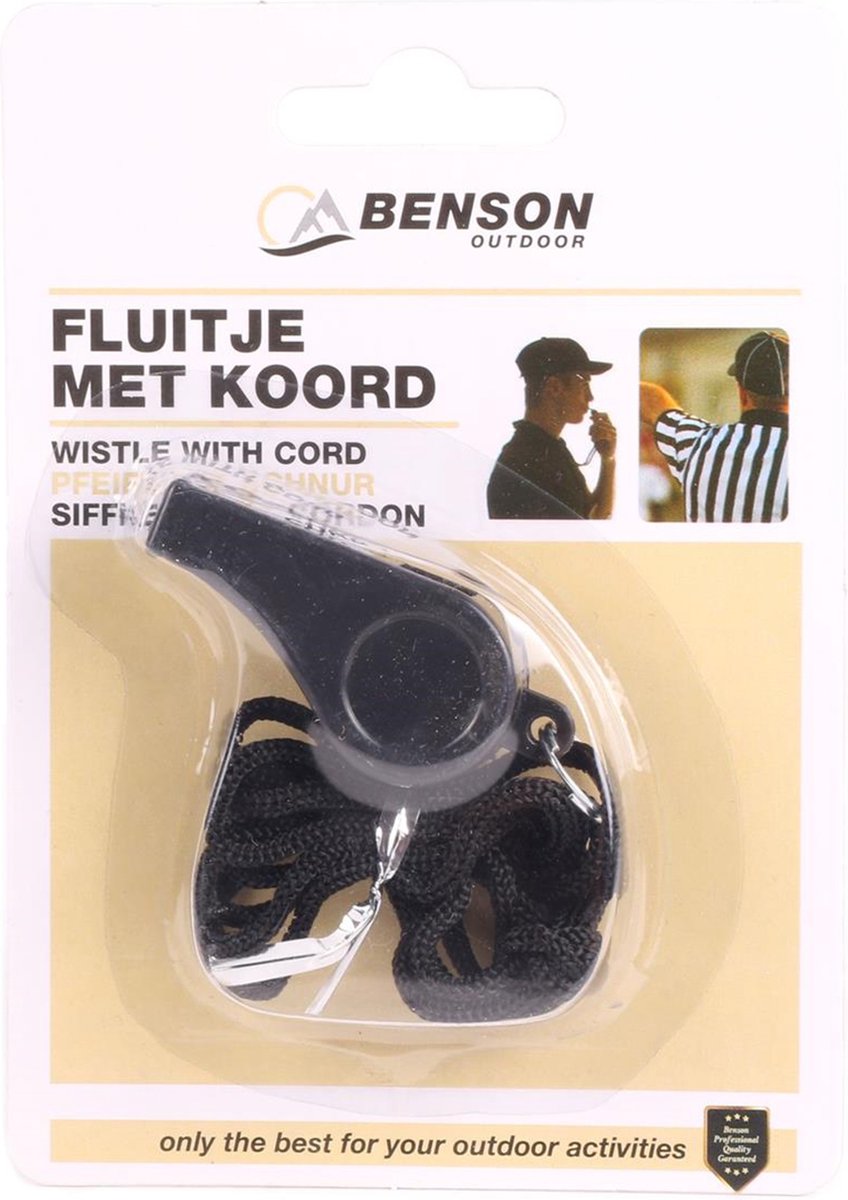 Benson Fluitje met Koord - Scheidsrechters Fluitje - 45 cm | bol