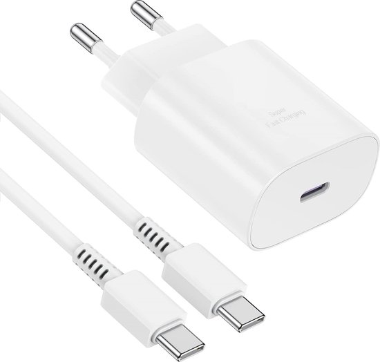 USB C naar USB C Kabel met USB C Adapter - 30W - Voor GSM, Tablet ...