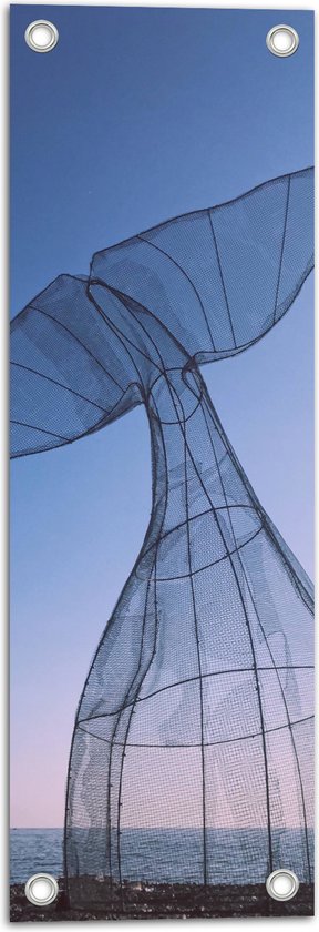 WallClassics - Tuinposter – IJzeren Stellage van Walvis Vin - 20x60 cm ...