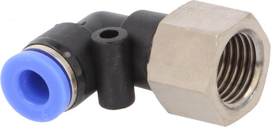 2x Haakse inschroef insteekkoppeling 10 x R1/4" - 15 bar | bol