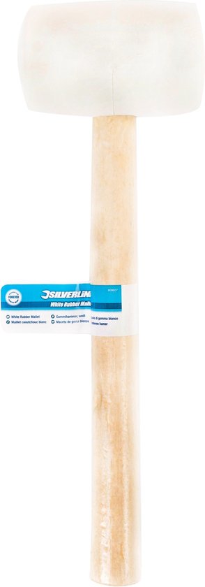 Silverline Hamer met wit rubberen kop - 680 gram - hardhouten schacht ...