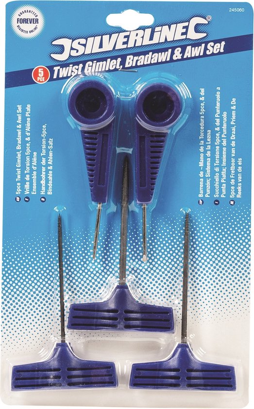 Silverline 245060 5-delige Handboor-/priemenset | bol