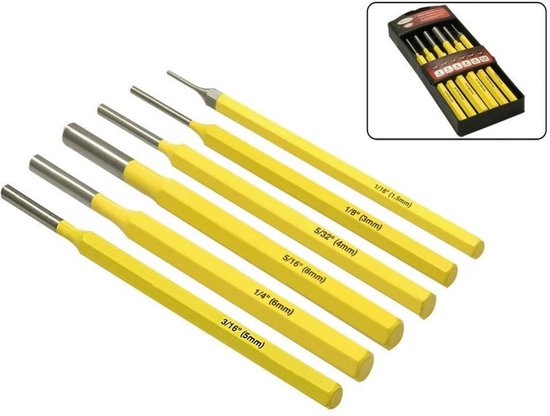 Hofftech Drevel- en penuitdrijverset - Chroom-Vanadium staal - 1.5 mm t ...