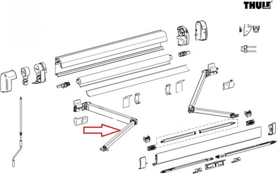 Thule LH Spring Arm Compleet 5200 2.60mtr | bol