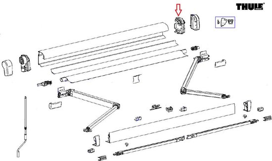 Thule 4900 Binnenkap rechts antra | bol