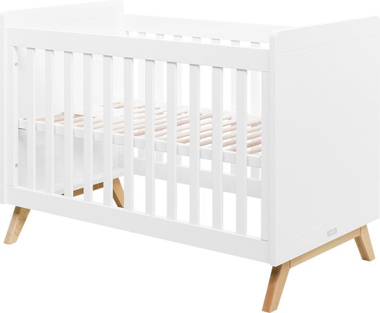 Bopita Fenna Ledikant - 60x120 cm. - Wit/Naturel | bol.com