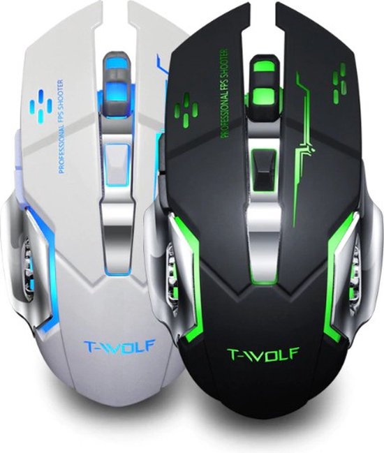 Elementkey M1 - Wireless Gaming Muis - Oplaadbaar + Draadloos - LED - 6 ...