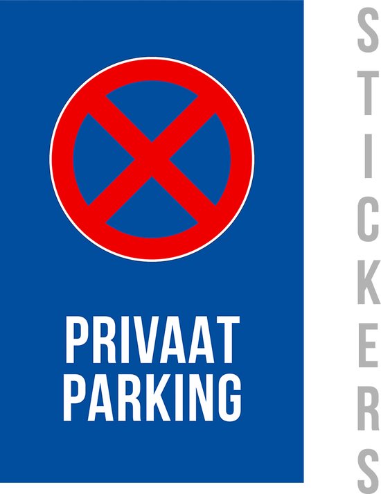 Pictogram/ sticker | 15 x 25 cm | "Privaat parking" | Privé | Verboden ...
