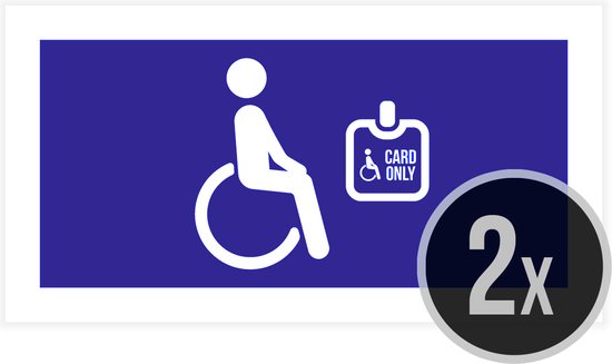Pictogram/ bord | "Parking gehandicapten - Card only" | Parking voor ...