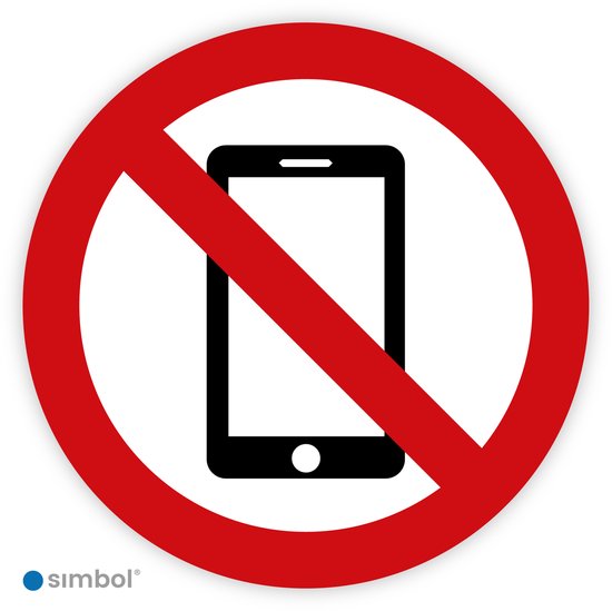 Simbol® - Autocollants Téléphone portable interdit - Smartphone ...