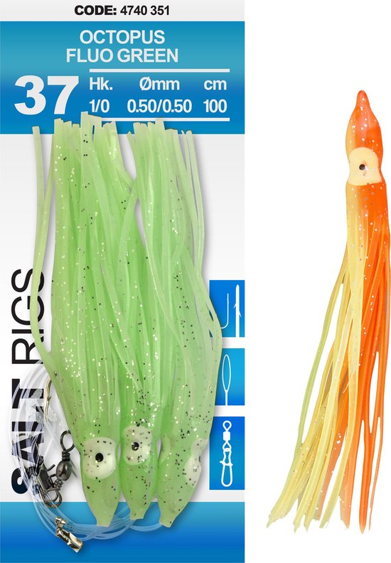 Spro 37 Salt Rig Octopus 1/0 Orange/Yellow | bol