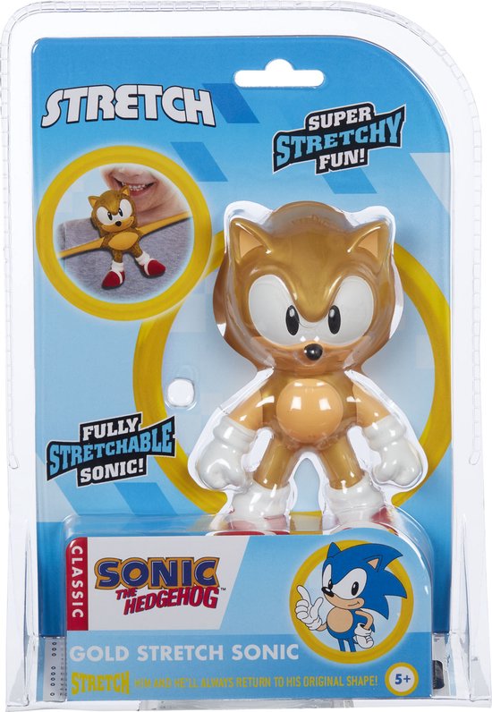 Stretch Sonic - Sonic The Hedgehog Goud Stretchfiguur | bol