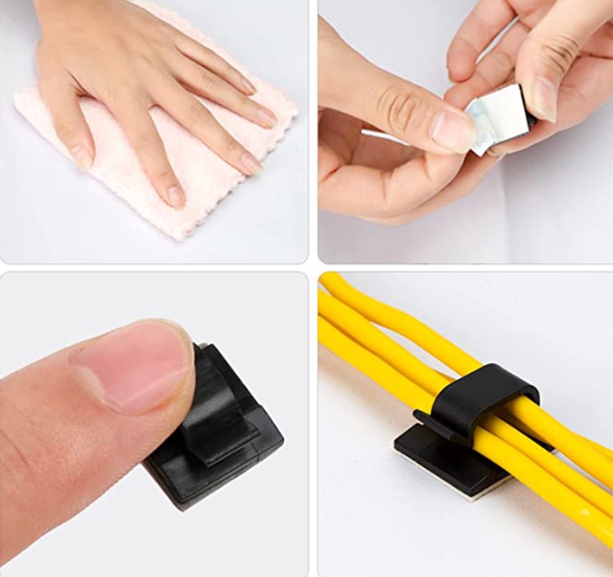 kabel organiser - 20 stuks - Kabel Houder - Kabel Management ...